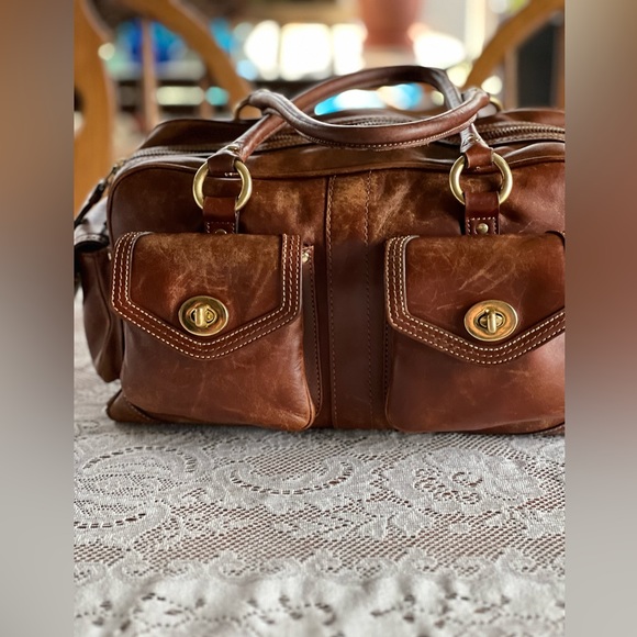 Coach | Bags | Coach Legacy Saddle Satchel G5q 808 Turn Lock Brown ...